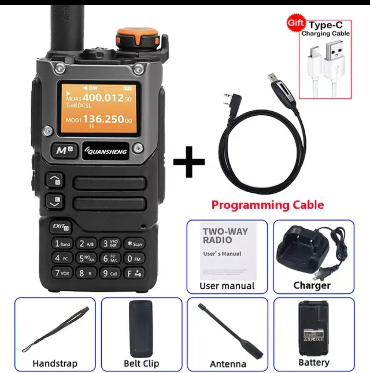Рация Quansheng UV-K6 высокой мощности для горных, морских и авиационных задач UV-K5 (8) портативная радиостанция