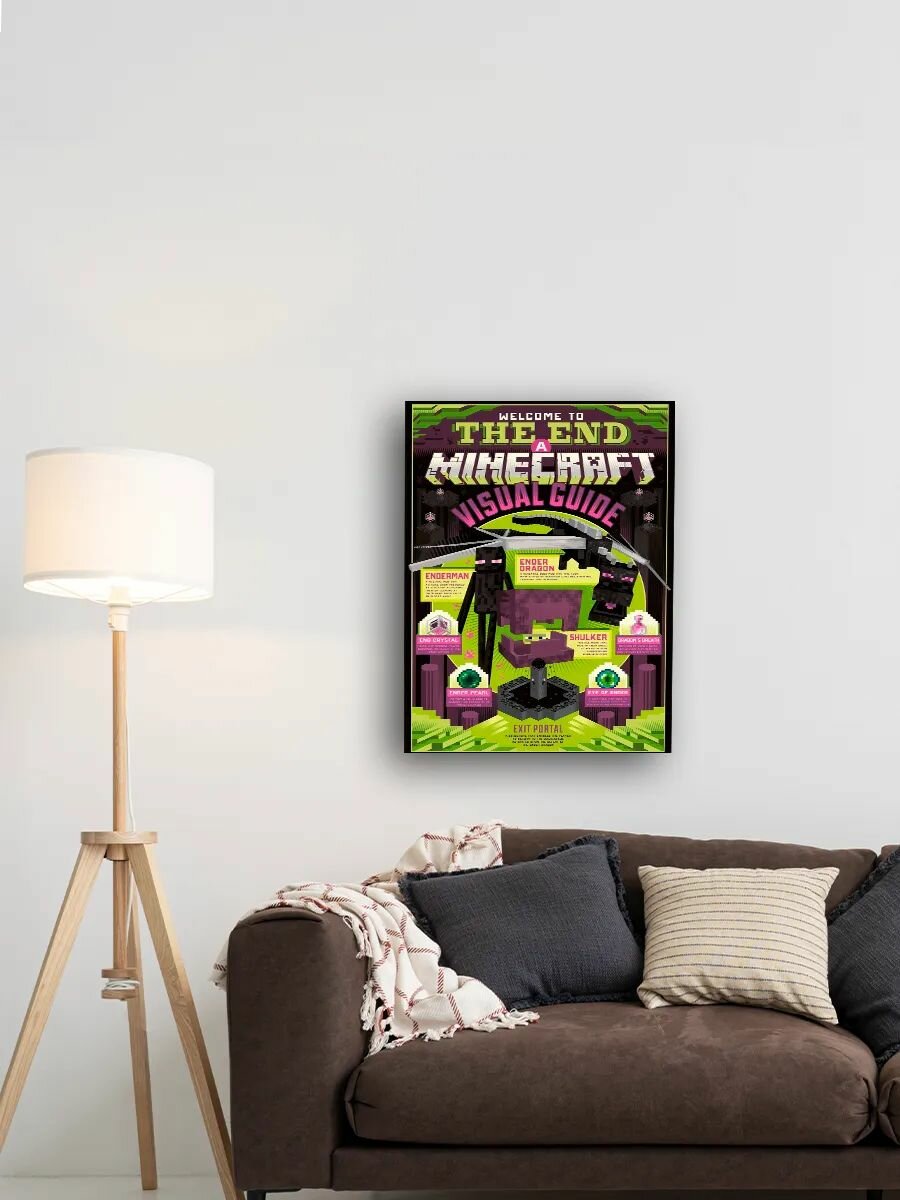 Постеры на стену для интерьера Minecraft Эндермен , плакат 1шт, А4 размер. — фото 1