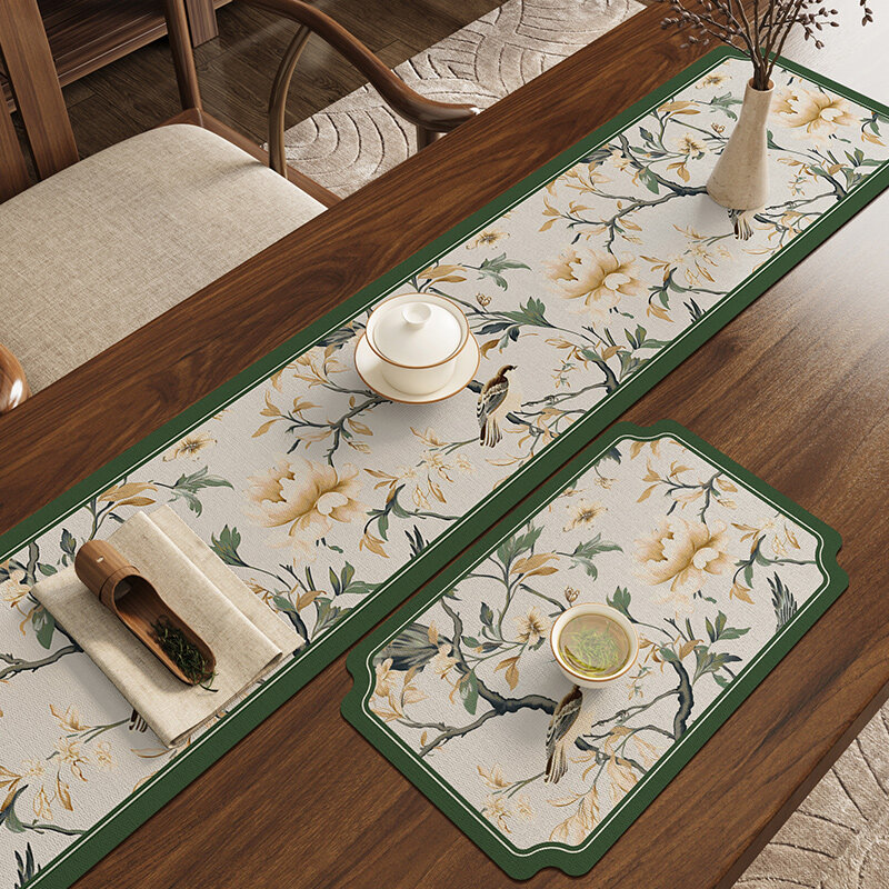 Новый китайский стиль подложки для чайного стола, водопоглощающая подложка в стиле китайского дзен, нерегулярная подложка для чайного стола, диатомитовая скатерть, водонепроницаемая подложка