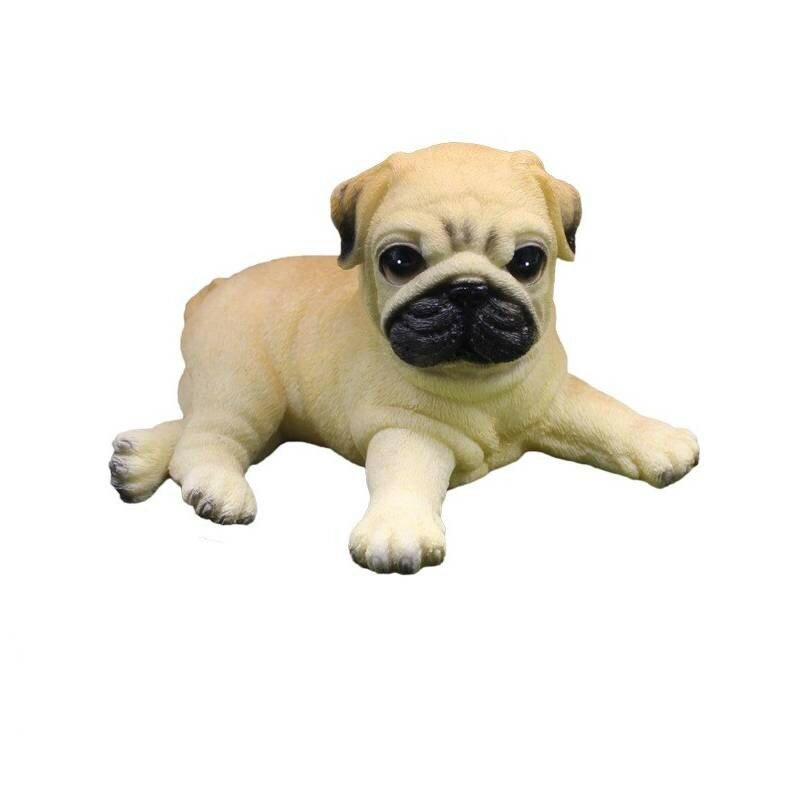 Pug resin decor animal figurine small dog for festival and gifts sitting