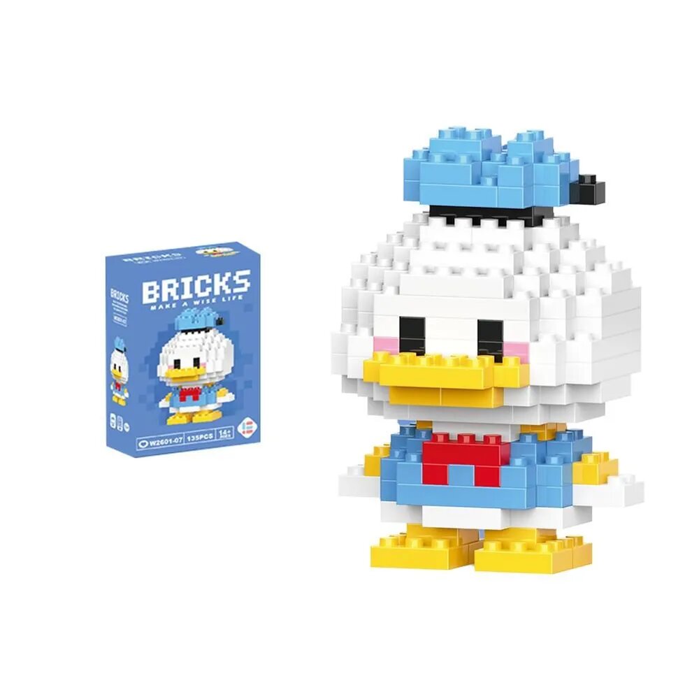 1 коробка игрушек строительных блоков, Disney Anime собирают кирпичи, Подарки для детей