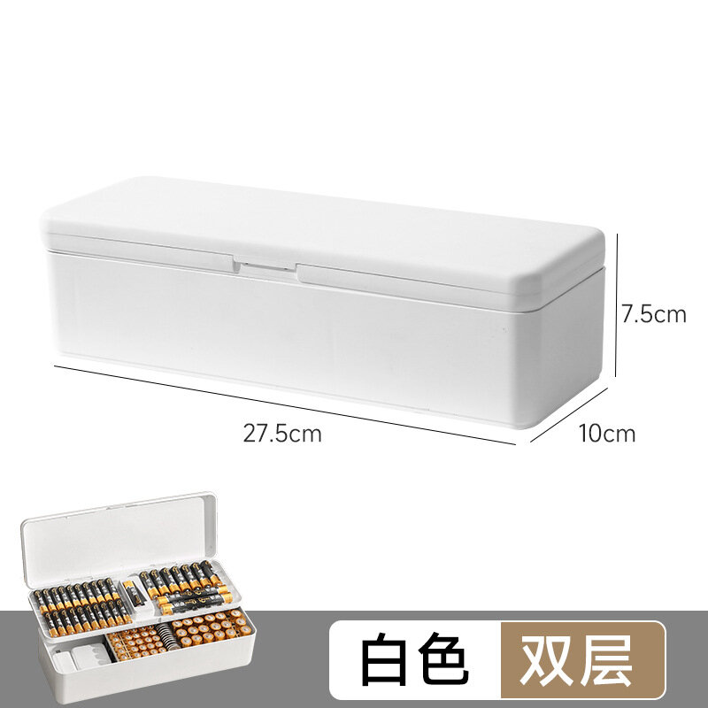 Органайзер для батарей, коробка для хранения, органайзер для кабелей, настольный, большой емкости, многослойный, пылезащитный, коробка для тестеров AA AAA