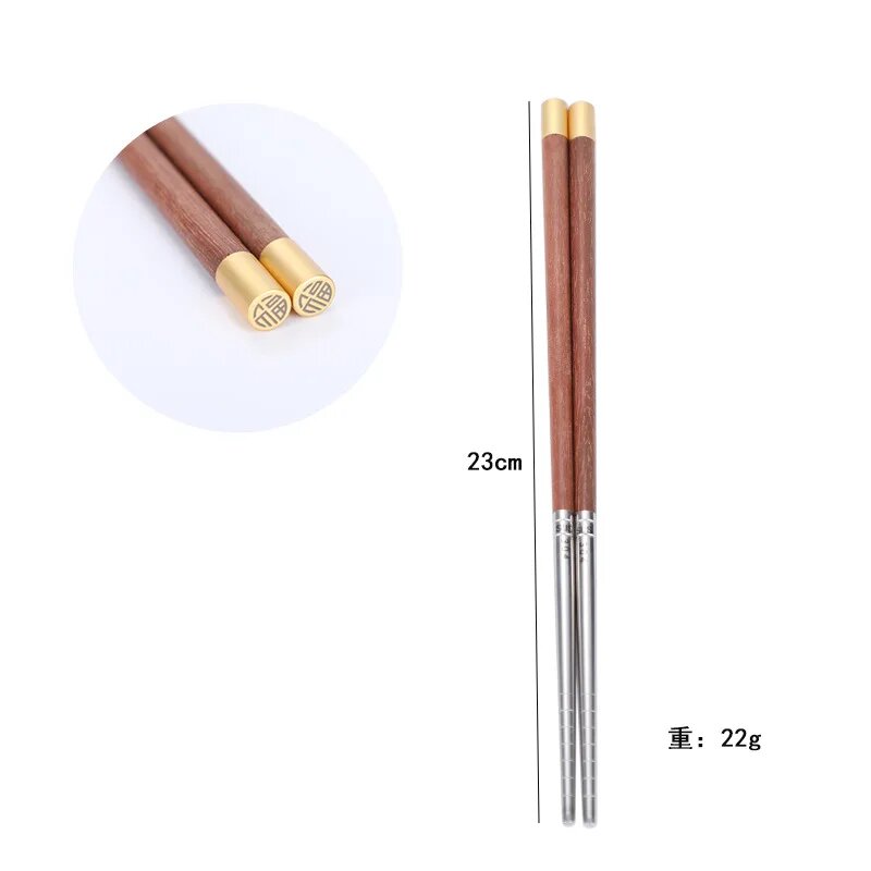 Золотые металлические палочки для еды circular8-0