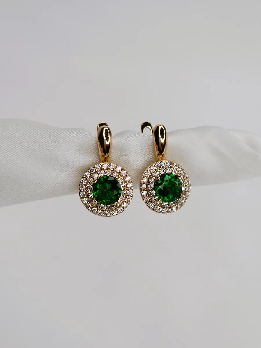 Серьги, фианит