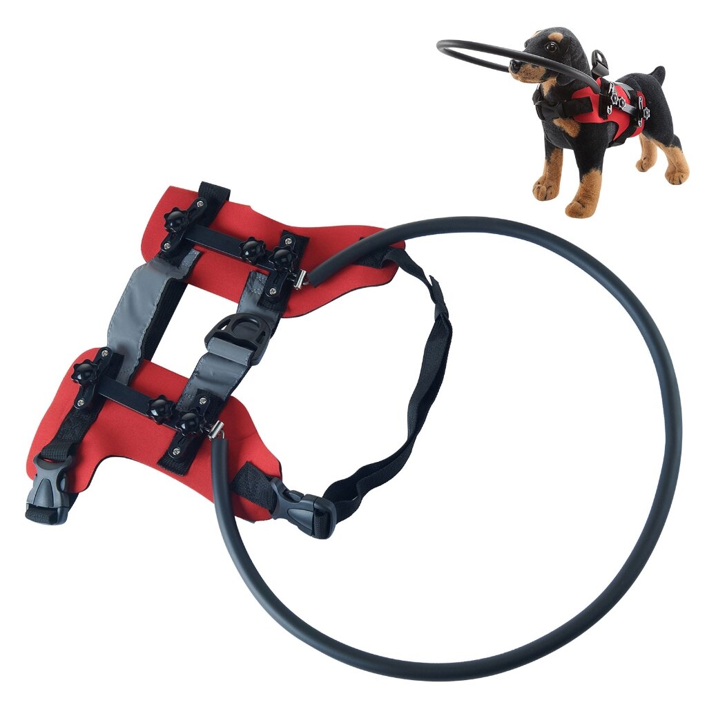 Ударопрочный защитный ошейник на шею, Регулируемая шлейка-поводырь для слепой собаки на улице