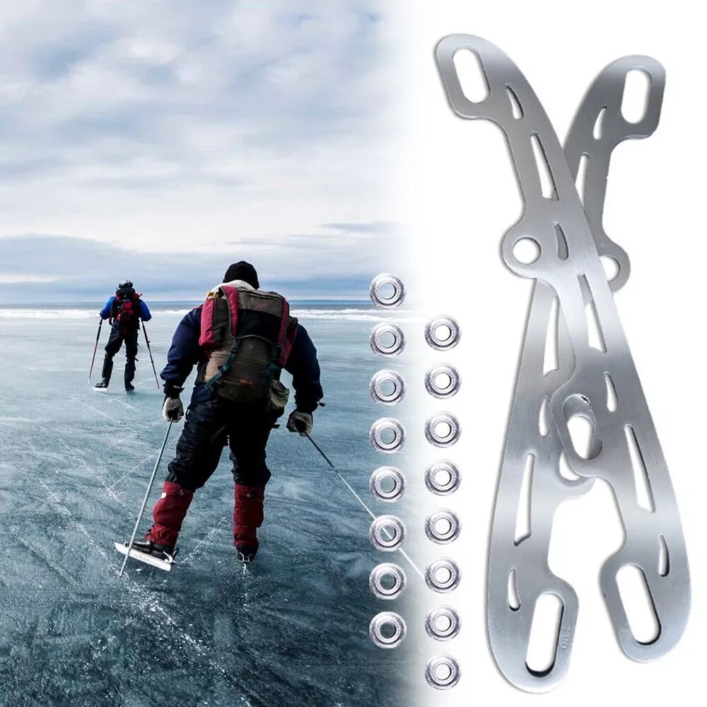 Лезвия для коньков, размер: 0, из нержавеющей стали и алюминиевого сплава, серебристые