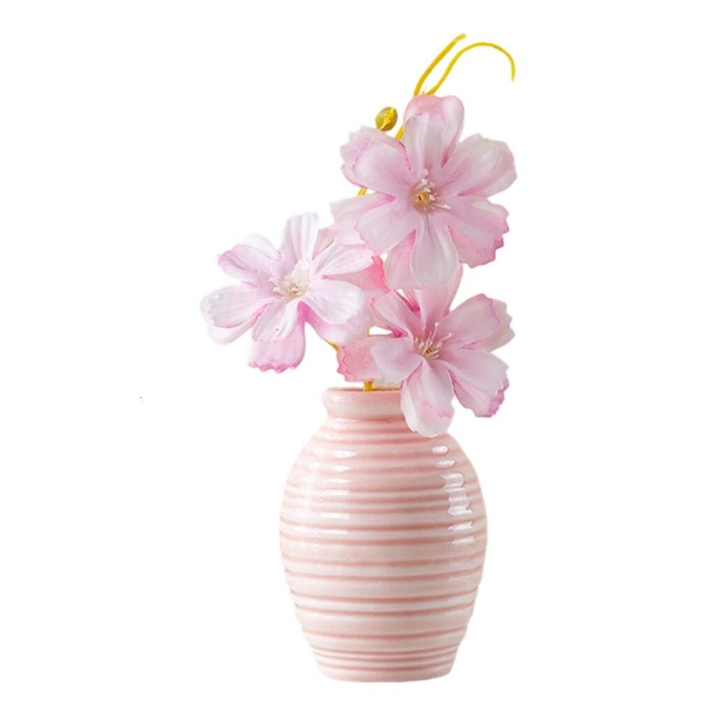 Магниты-вазы для цветов на холодильник, Розовый - Круглая бутылка