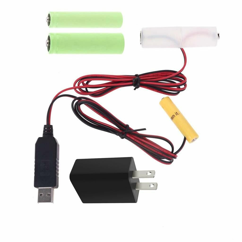2 в 1 аккумулятор AA, блок питания, замена 1.5V 3V 4.5V 6V для электронных часов, ёлки, Штепсельная Вилка США