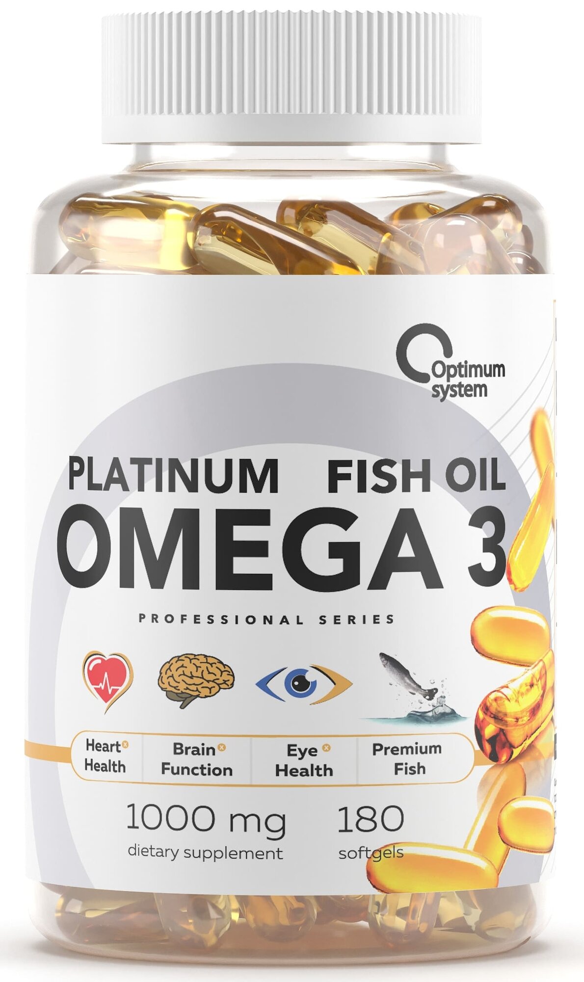 Optimum System Platinum Omega 3 180 капсул