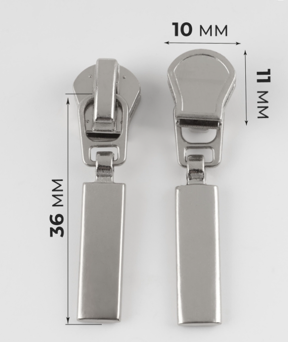 Замок к молнии трактор №5, никель