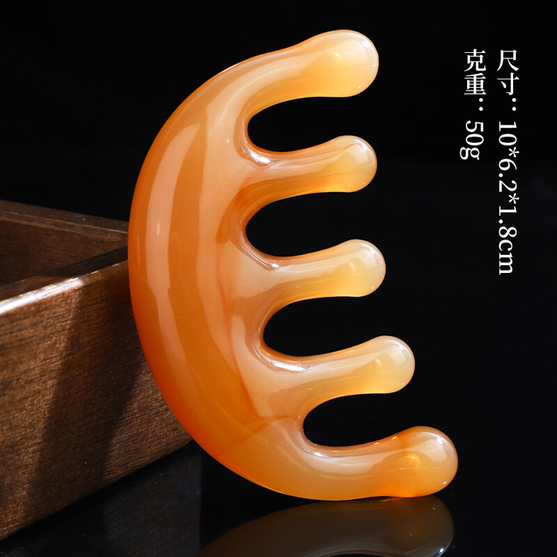 Премиум-расческа из смолы с пятью пальцами, маленькая расческа для кожи головы, портативная мини-расческа для массажа, подарок