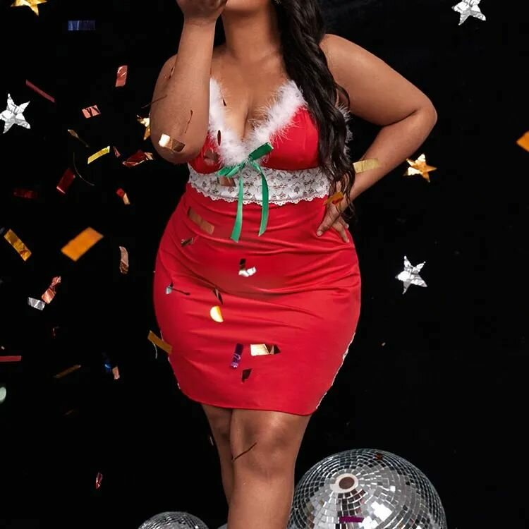 Эротическое белье костюм снегурочки взрослый 18+,2026, новогодний, эротический