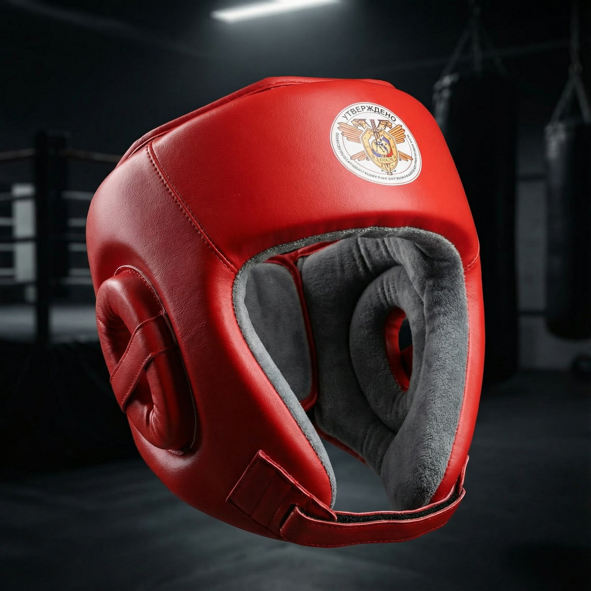 Шлем RuscoSport Pro, с усилением красный, одобрен ФРБ, размер XS