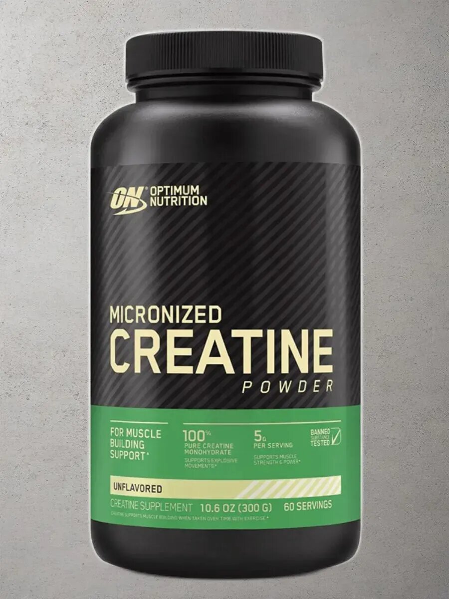 Креатин Optimum Nutrition Micronized, без вкуса, порошок, 300 грамм
