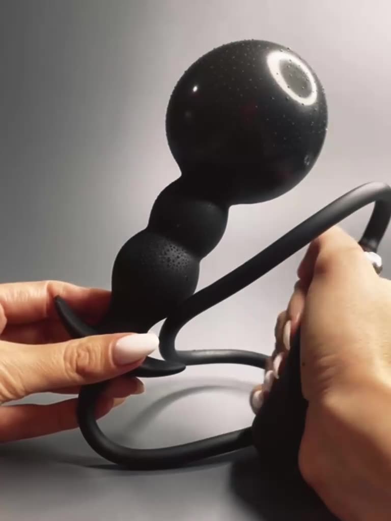 Анальная пробка надувная с грушей и расширитель для подготовки к аналу, секс игрушка для мужчин и женщин