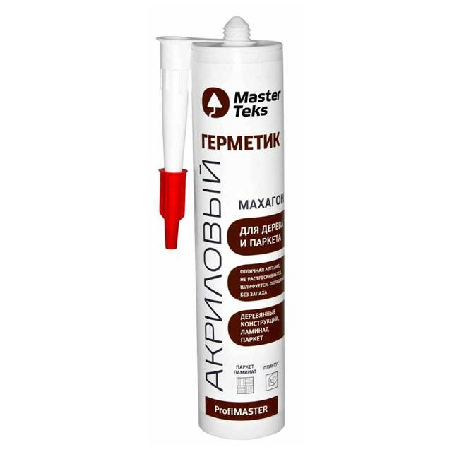 Герметик акриловый MASTERTECS PROFIMASTER дерево/паркет махагон 290МЛ нева