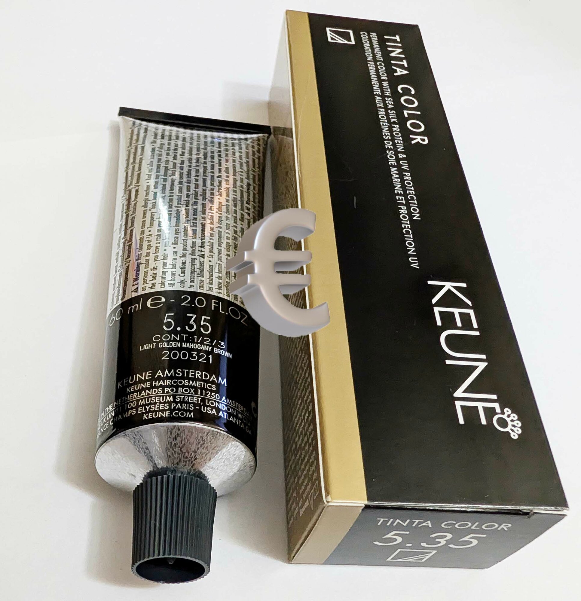 Keune Tinta Color 5.35 Светлый золотисто-махагоновый Шатен Стойкая краска для волос 60 мл