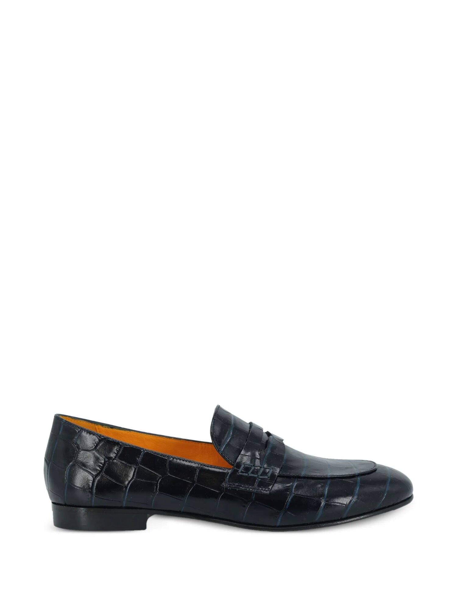 Лоферы Leather croc-effect loafers