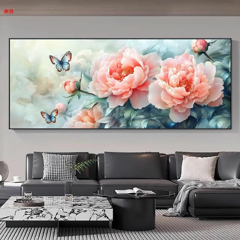 Набор для алмазной мозаики цветы для детей девочки не на подрамнике 120х50cm