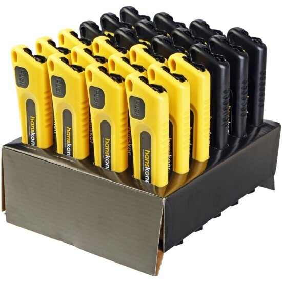 Набор ножей Hanskonner 18мм, 24шт, SK2 сталь, 0,5мм толщ, оксид, в коробке, HK1076-08-05