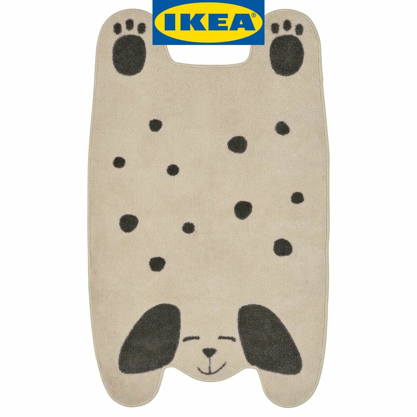 Икеа Др Ёмслотт Ковры, собачьи формы серо - белые / серые, 66x110 см