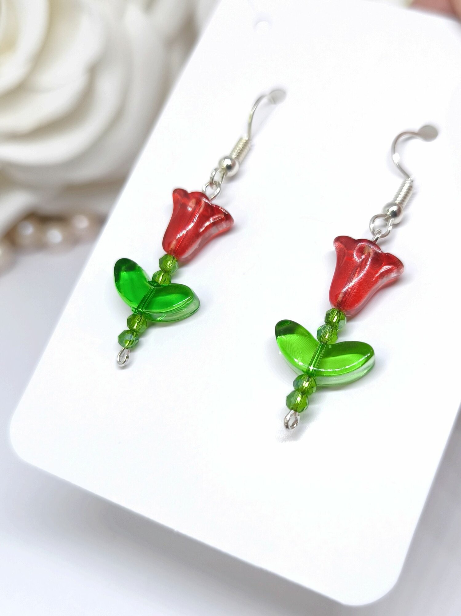 Серьги, стекло