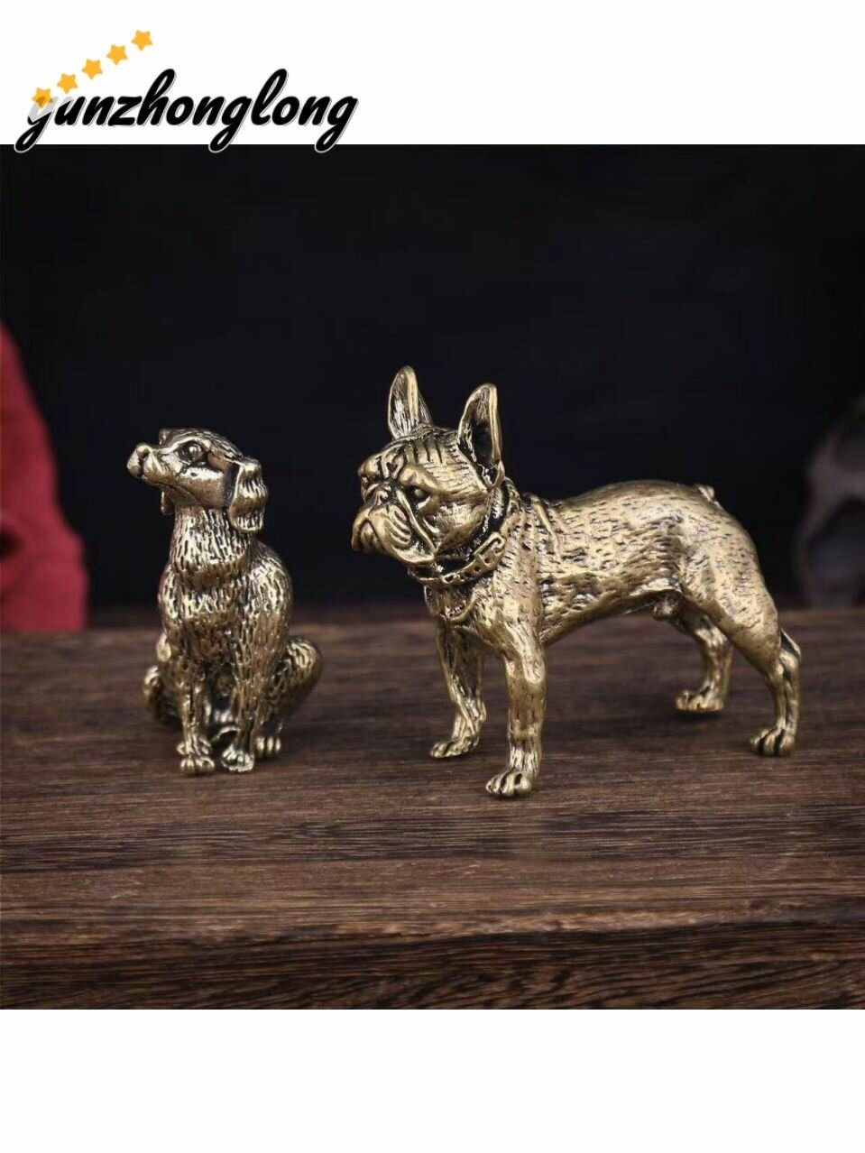 Yunzhonglong статуя собаки, Латунь, медная статуя, изделие декоративного искусства