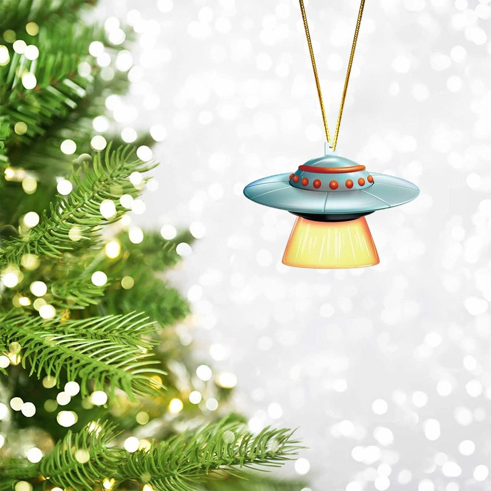 Ёлочная игрушка Космонавт и Планеты, акриловая подвеска в стиле космос для новогодней ёлки