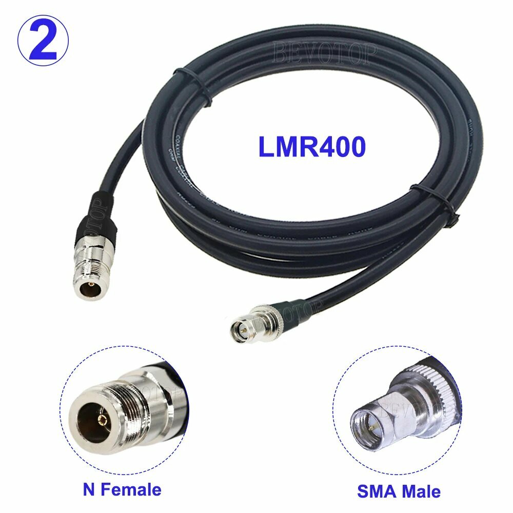 Коаксиальный кабель LMR400 N-SMA, 0.5 м, 3M, N F to SMA M