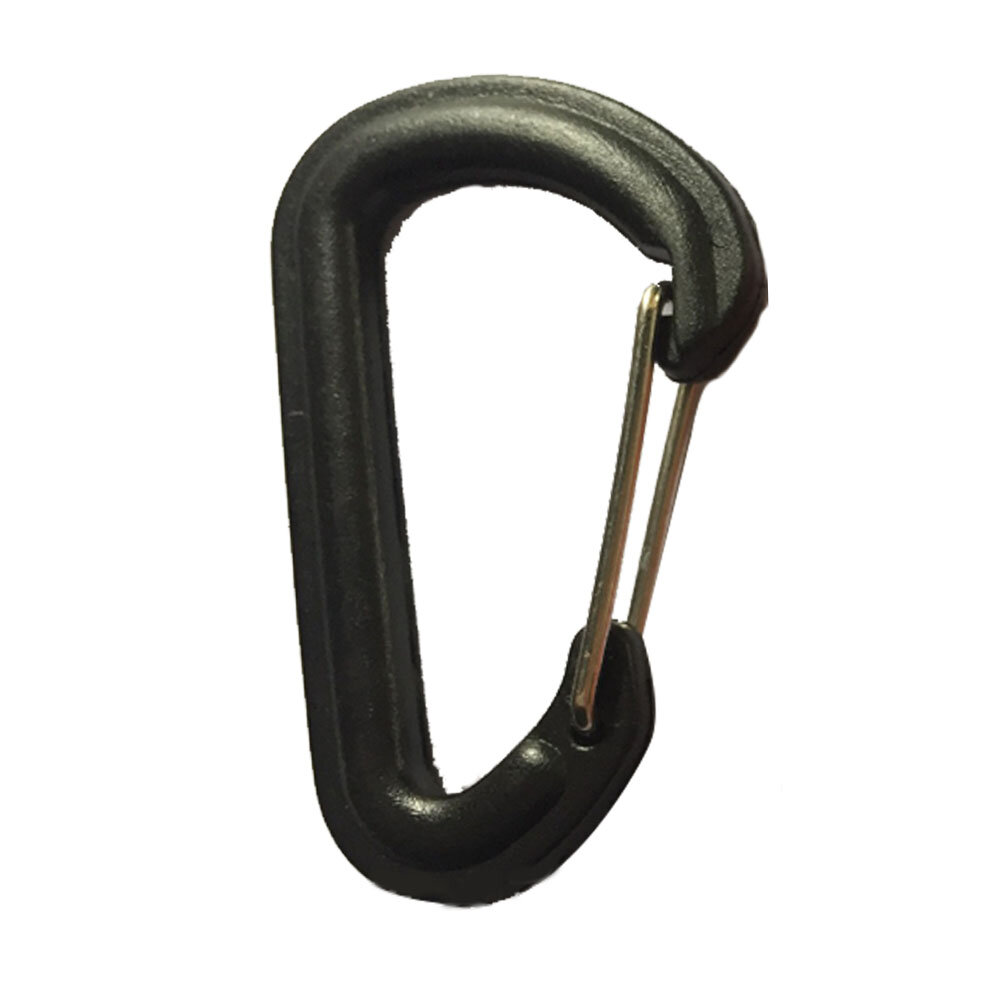 Качественный открытый D -форма Портативный безопасный аксессуар QuickDraw Carabiner для лазания (черный)