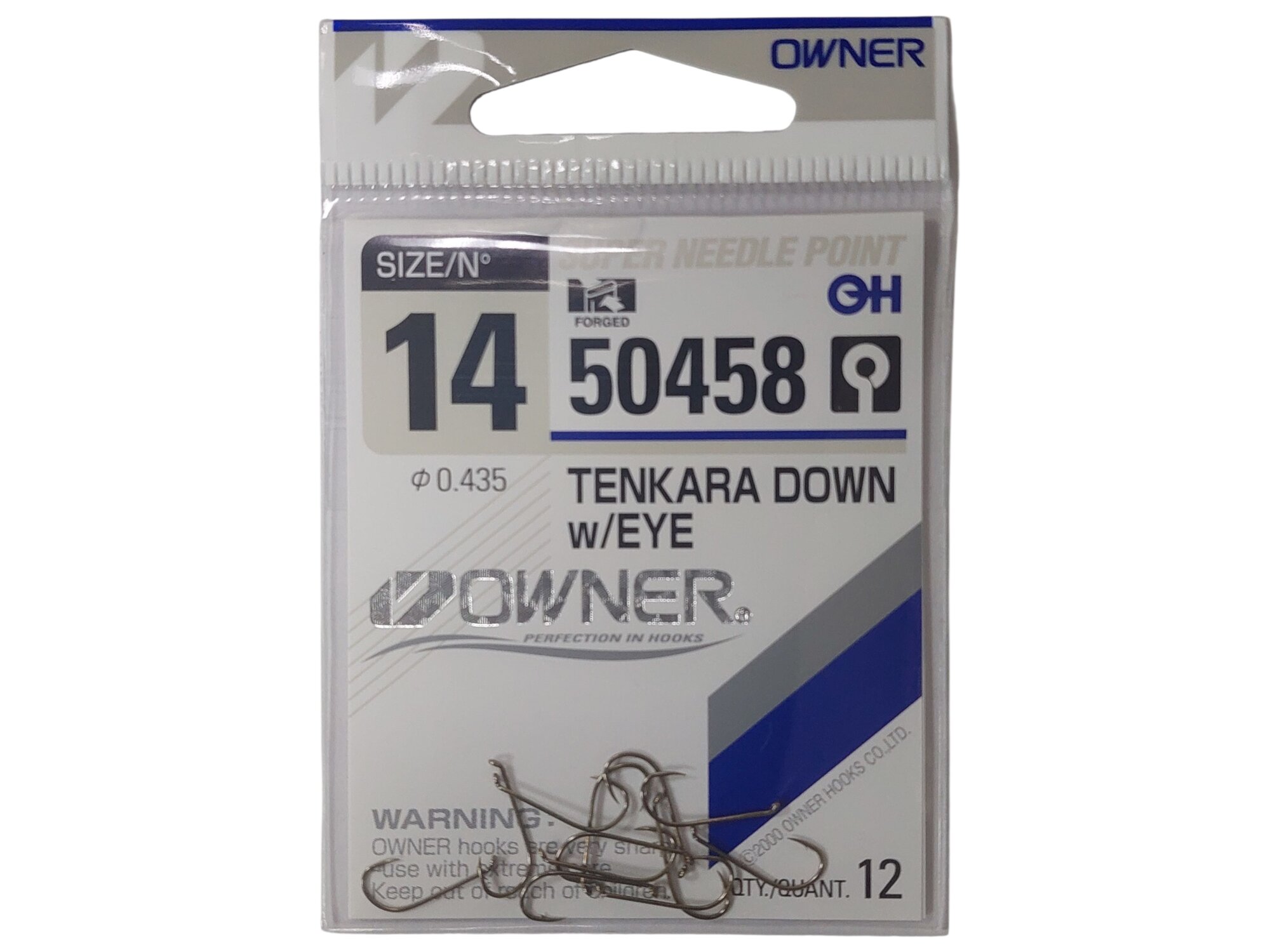 Крючки OWNER 50458 TENKARA-D с ушк. №14 бронза (12шт. пак)