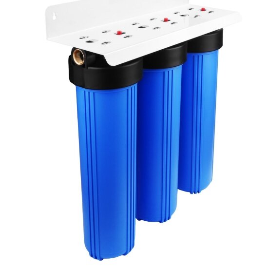 Корпус фильтра Гейзер С23 20BB 1" синий, тройной на раме