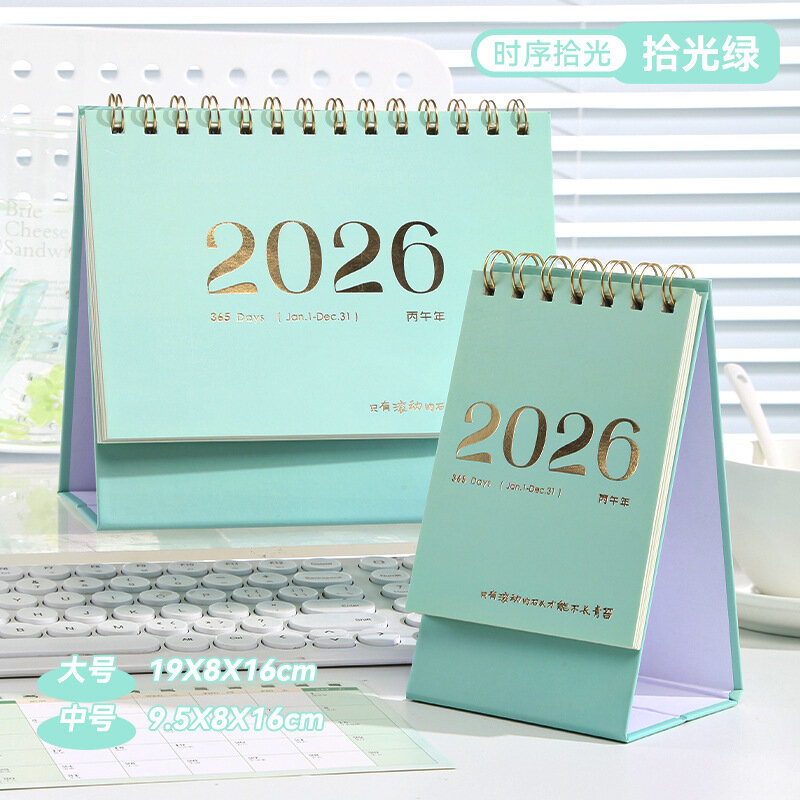 Новогодний настольный календарь, креативный мультяшный милый настольный декор, планировщик для студентов, блокнот-календарь, книга года Коня