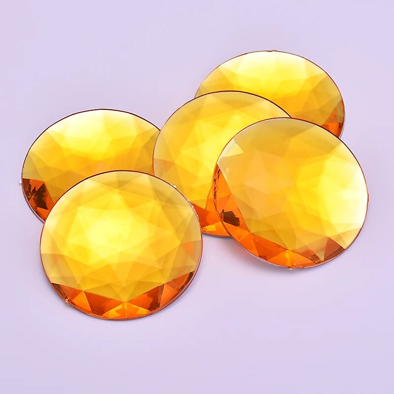 Кристаллы для рукоделия JUNAO 52 мм Yellow