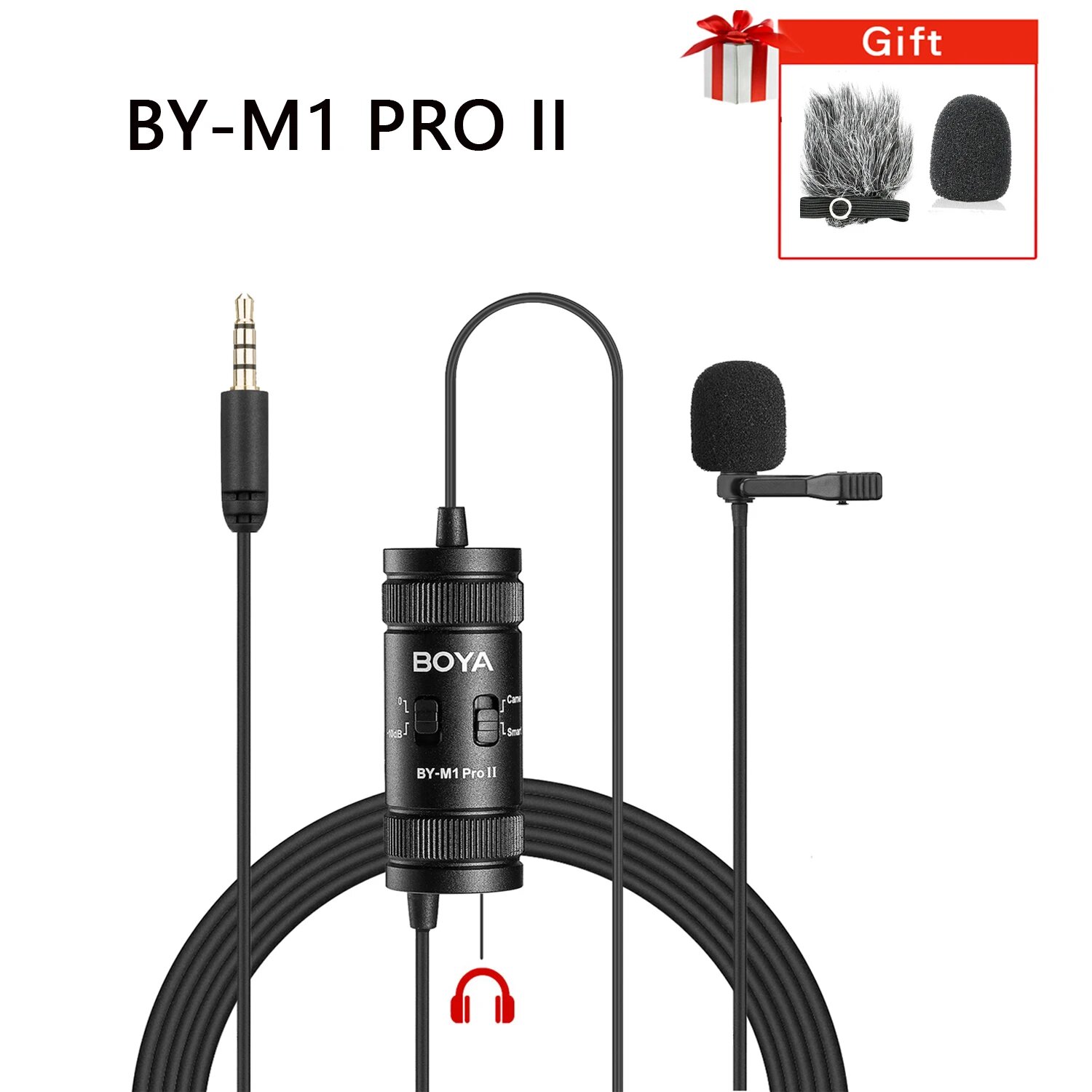 BOYA BY-M1 PRO/BY-M1 PRO II проводной петличный микрофон M1 PRO II-FF01