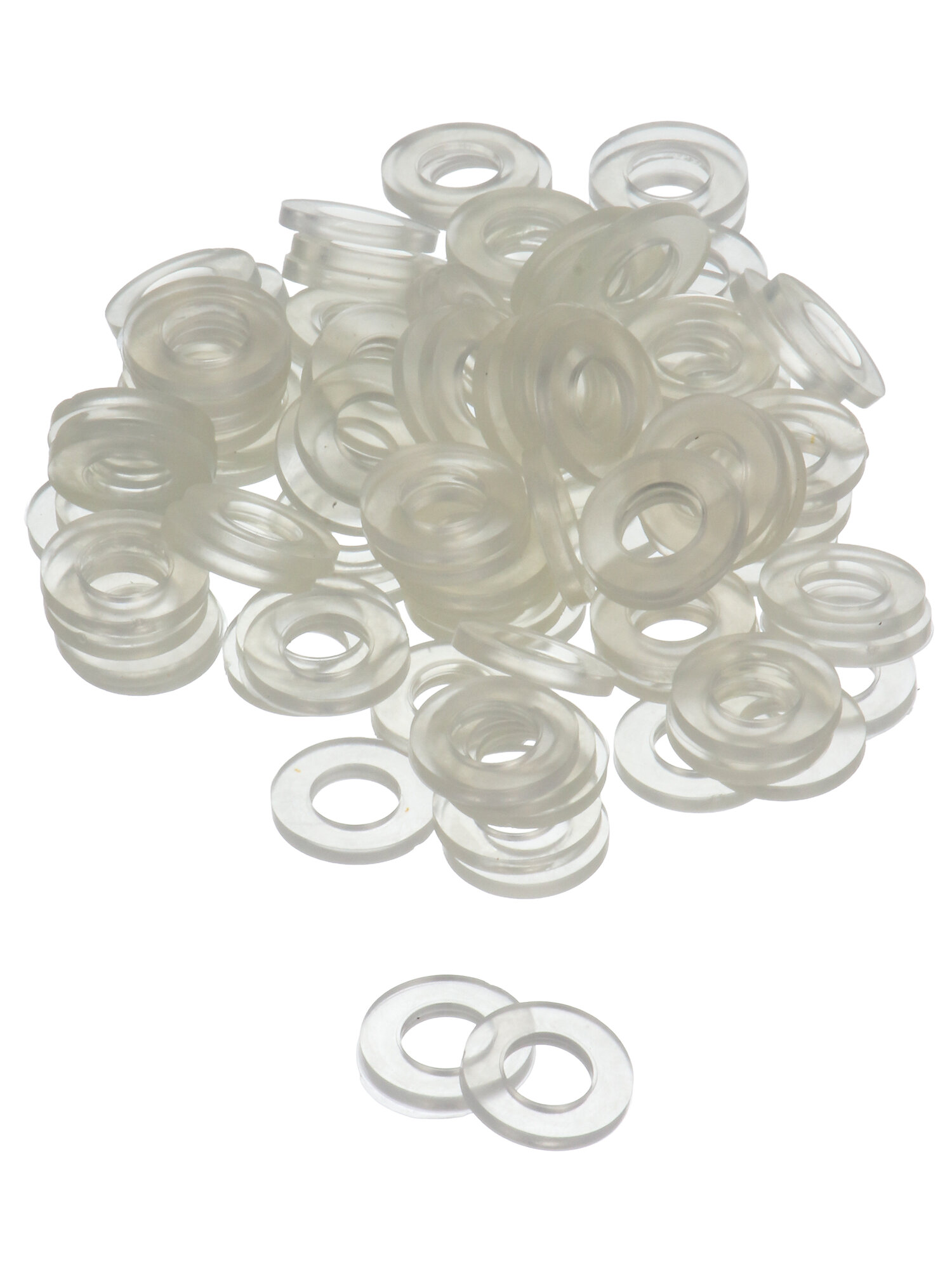 Прокладка сантехническая 1/2 дюйма ПВХ СантехКреп 100 шт, прозрачное уплотнительное кольцо для труб и смесителей