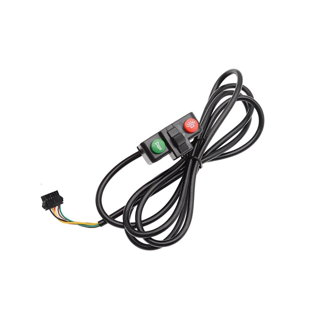 Переключатели звукового сигнала фары электрического велосипеда Управление сигналом поворота Пластиковая кнопка велосипеда Руль 22 мм Модифицированная Кнопка фары