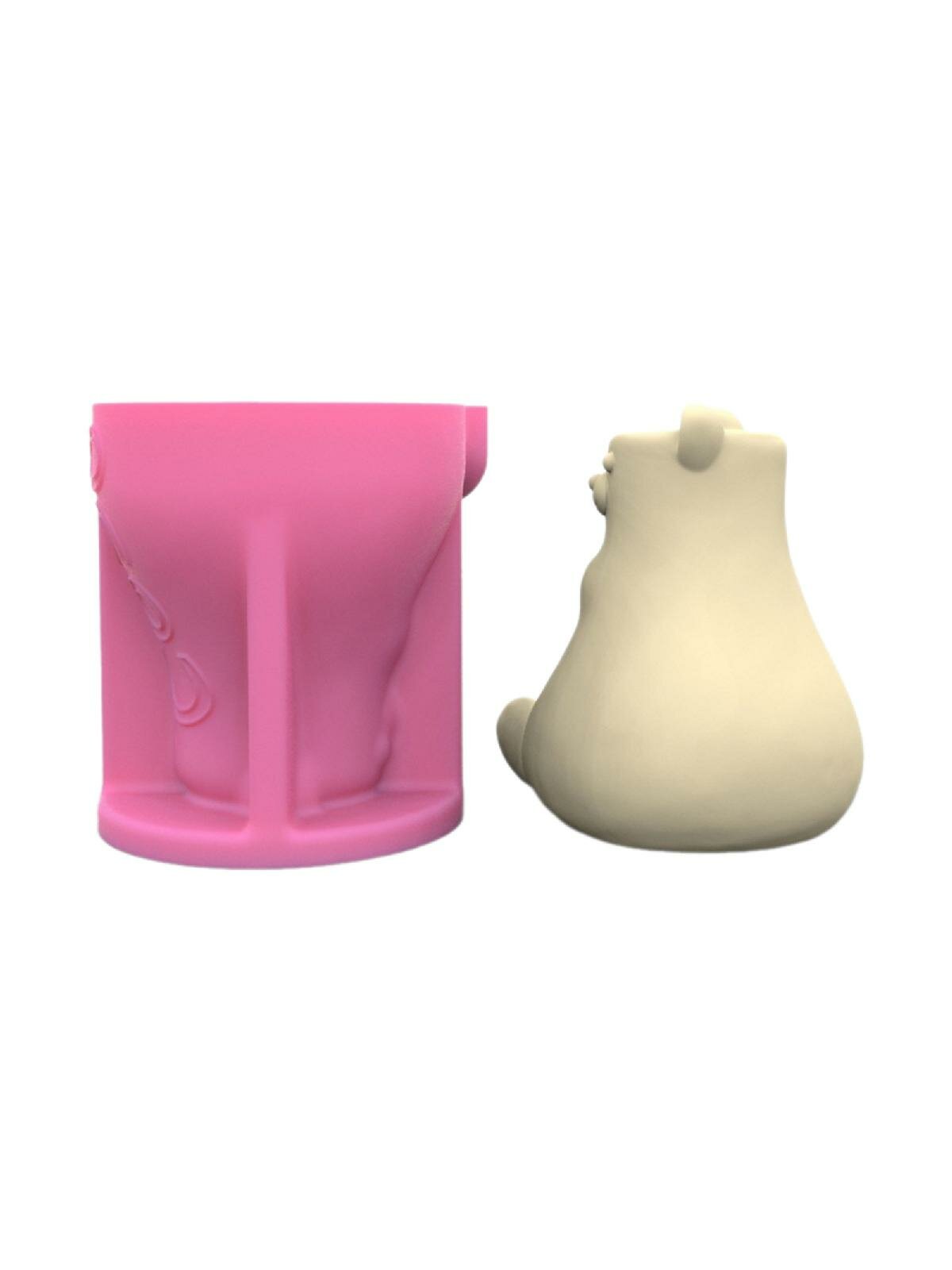 3D Медвежий Гипс Силиконовая форма DIY Суккулентные Бетонные Цветочные горшки Гипсовые Формы