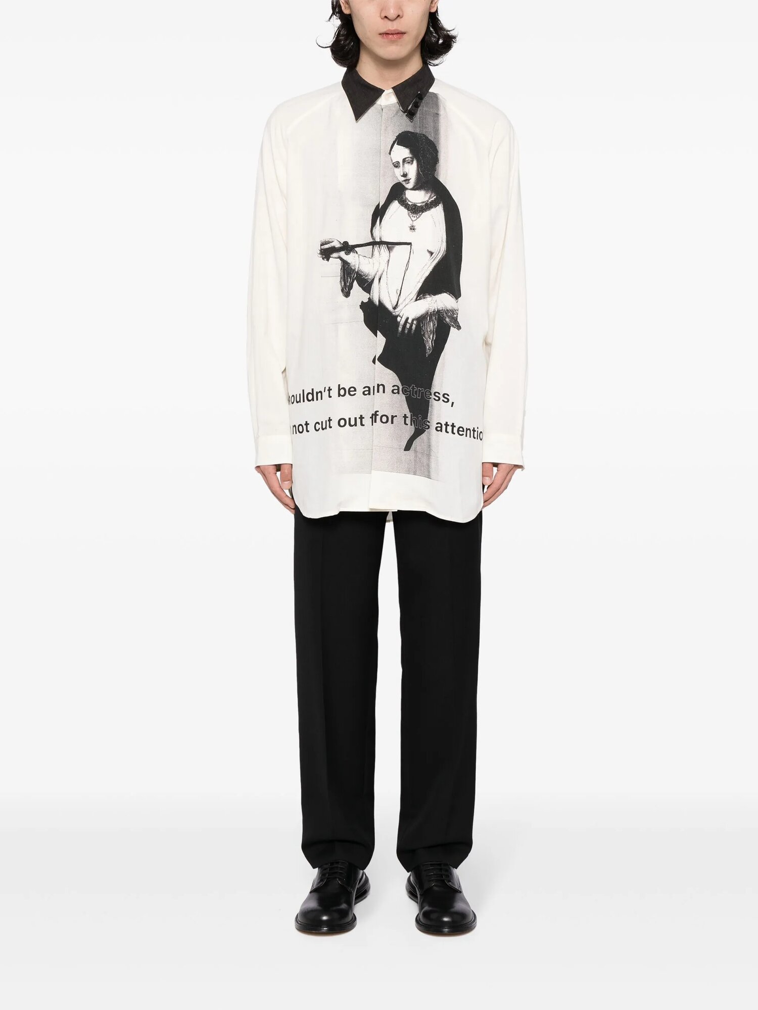 Рубашка Yohji Yamamoto Puncture M A-Stabbing Women, размер 2, серебристый — фото 1