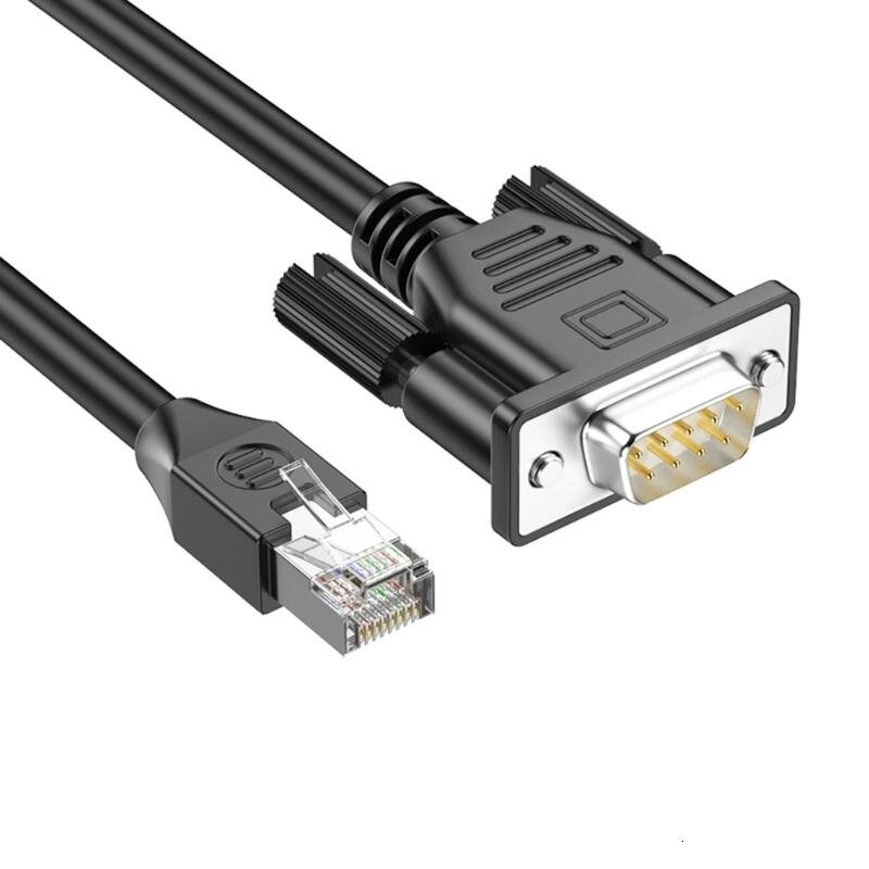 Кабель RJ45-DB9 RS232, штекер-гнездо, 5m - DB9 мужская голова