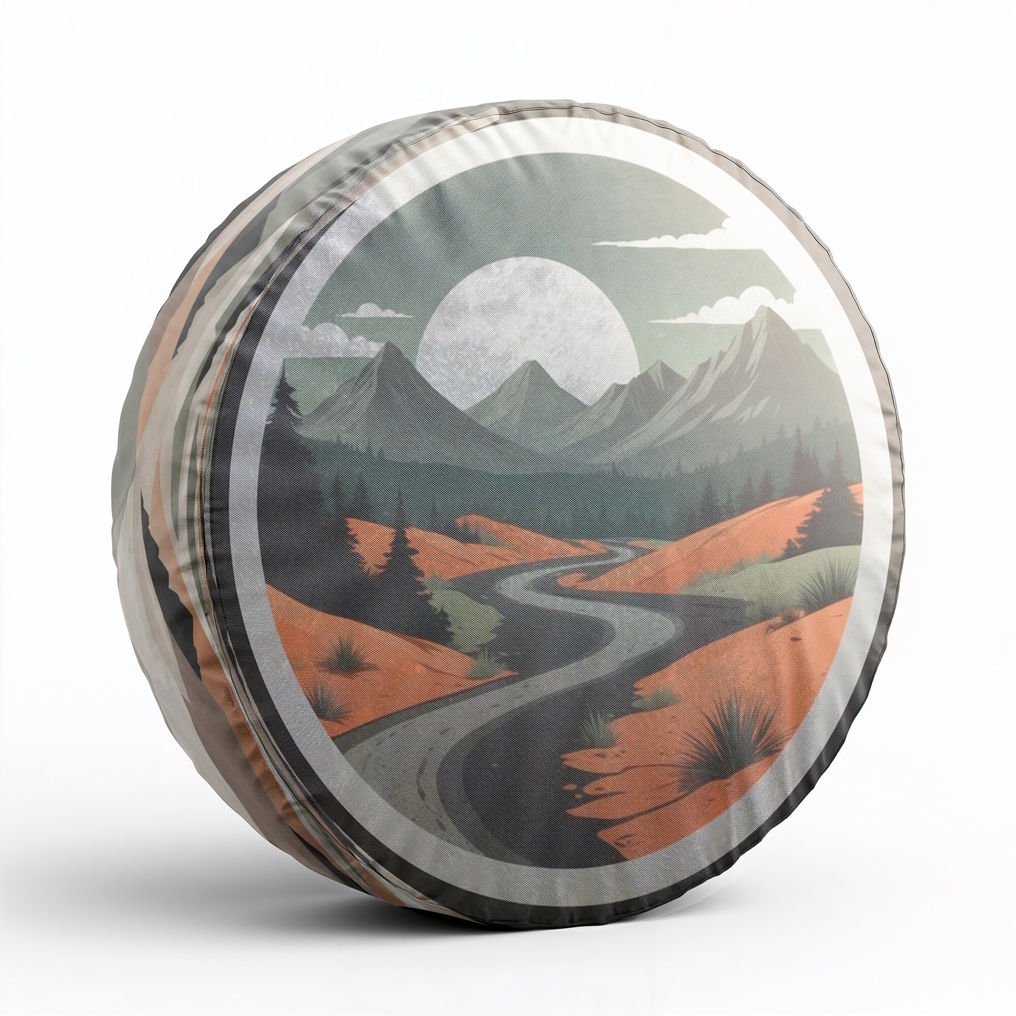 Чехол на запасное колесо внедорожника 215/75 R15 "Пейзаж" 1