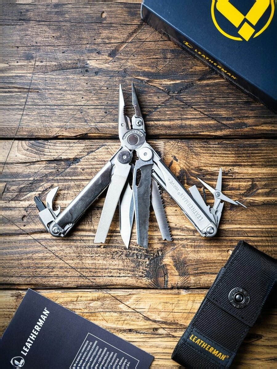 Мультитул Leatherman Wave Plus, металлик