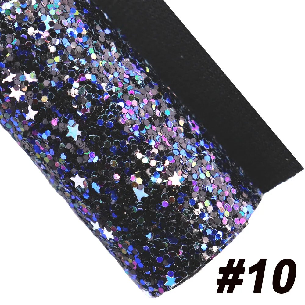 Блестящая разноцветная ткань с звездами Honghuxing для рукоделия F0269-10
