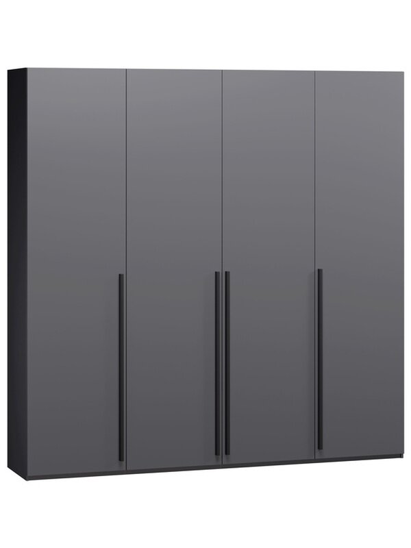 Шкаф распашной Лорена Пакс-4 Графит для одежды четырехдверный 160*240*40