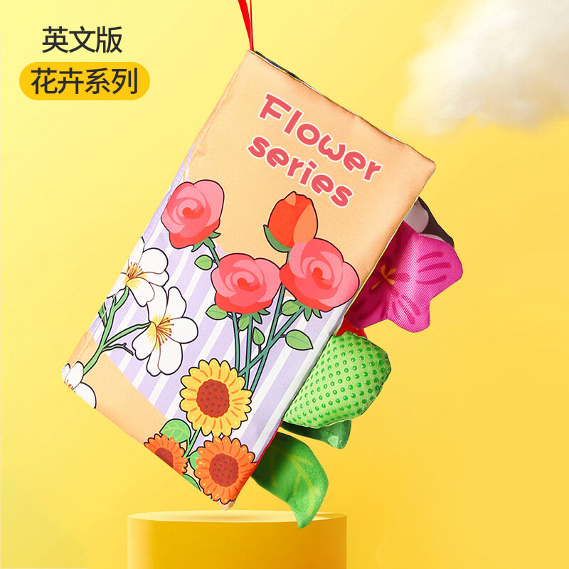 3D книга из ткани с хвостом для раннего развития детей 0-3 лет, первая книга для малышей, книга для раннего обучения, тканевая книга для детей, класс А, жевательная