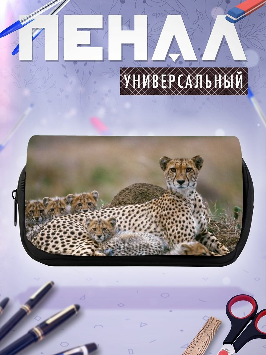 Школьный пенал Гепард наземные животные