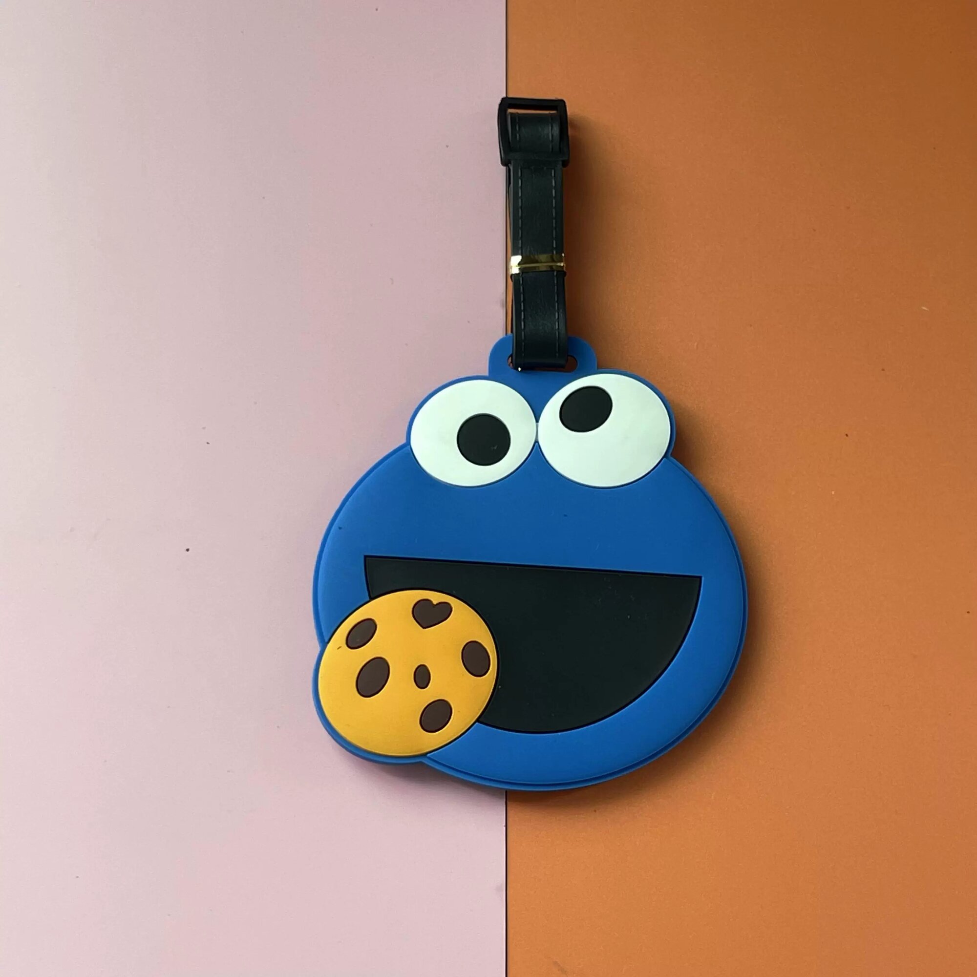 Багажная бирка, чехол на тележке, мультяшный посадочный проход, Улица Сезам, милая клетчатая бирка, мягкая резиновая