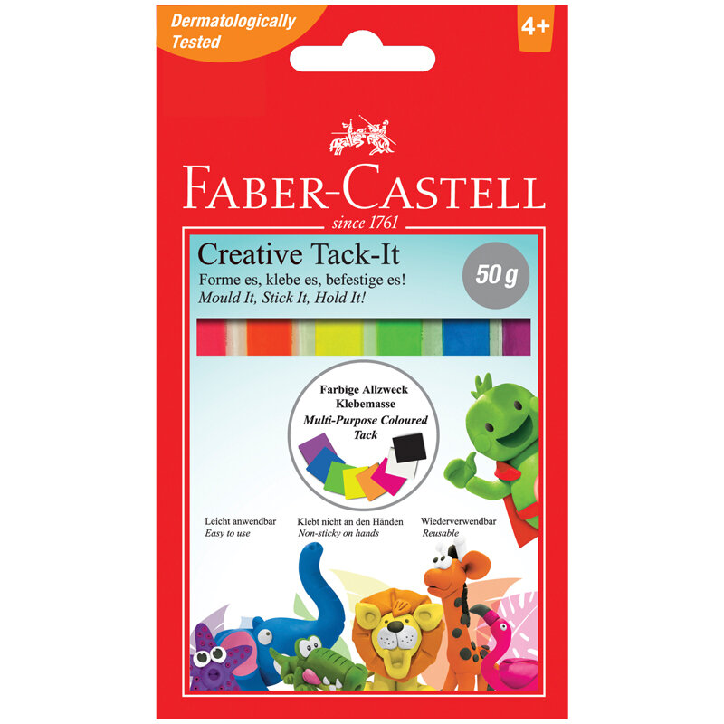 Масса для приклеивания "Tack-It Creative", 50г, цветная, картон. уп, европодвес, 187094