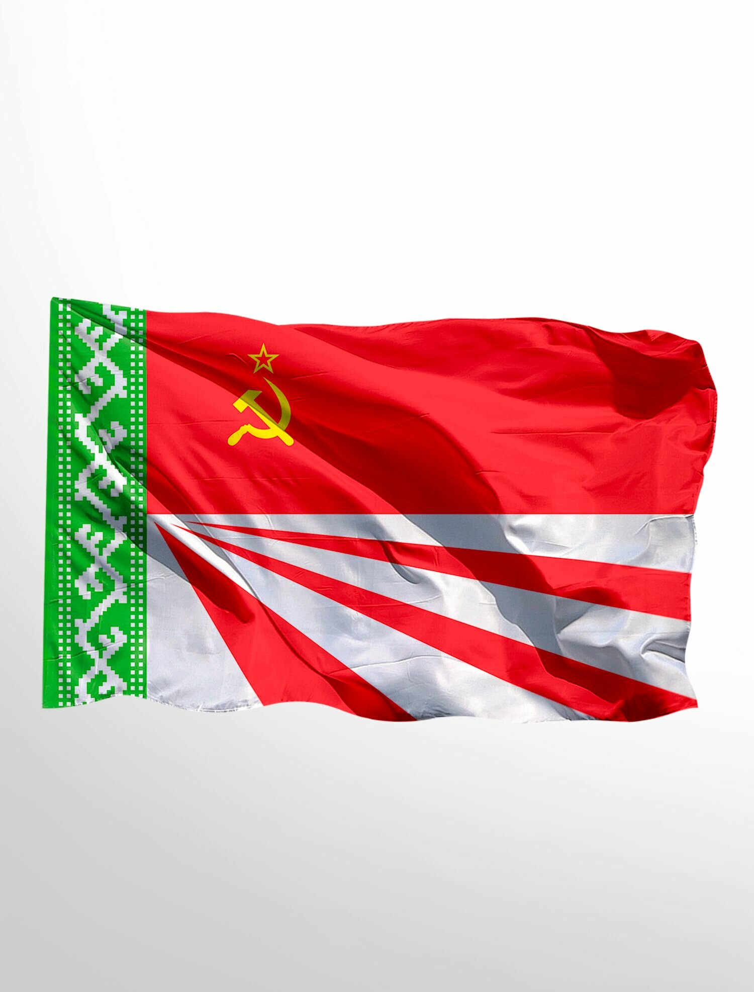 Флаг чсср (Чернорусская Советская Социалистическая Республика) Арма Arma 2, 70х105 см на сетке для флагштока