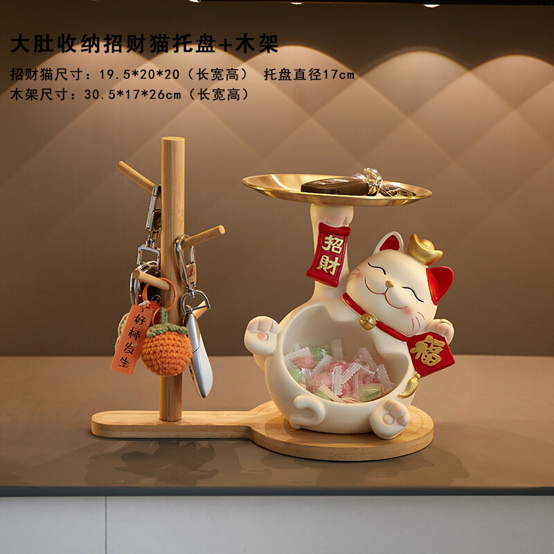 Держатель для ключей у входа, счастливый кот, входная дверь, обувной шкаф, хранение, декор для гостиной, украшение, подарок на новоселье, фабрика